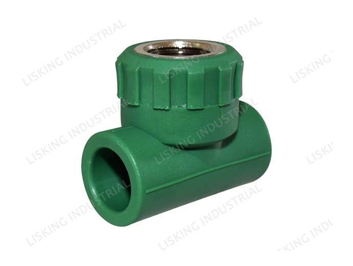 Green PPR FEMALE TEE (COPPER THREAD)|swagelok tube fittings|pipe stopper