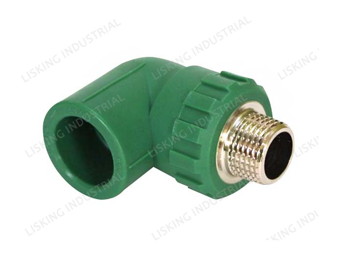 Green PPR MALE ELBOW (COPPER THREAD)|tube fittings|push fit fittings